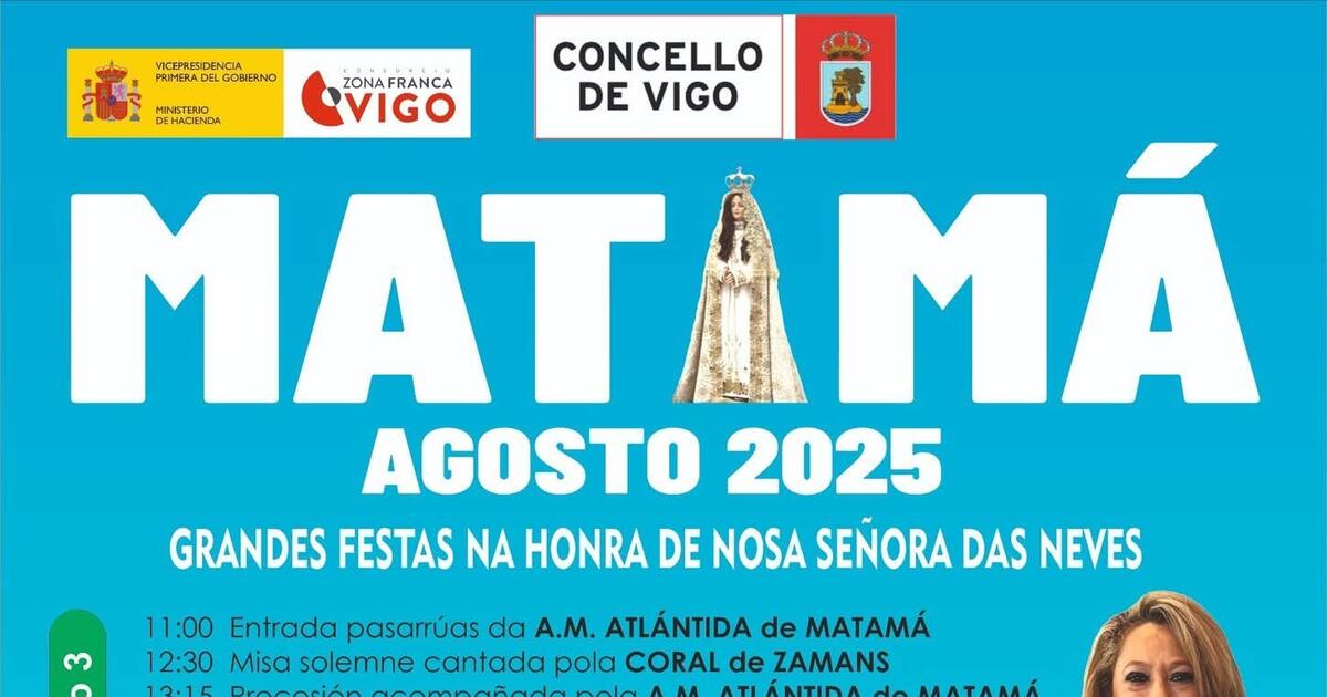 Fiestas de Matamá 2025 en Vigo: Programa, cartel y agenda completa