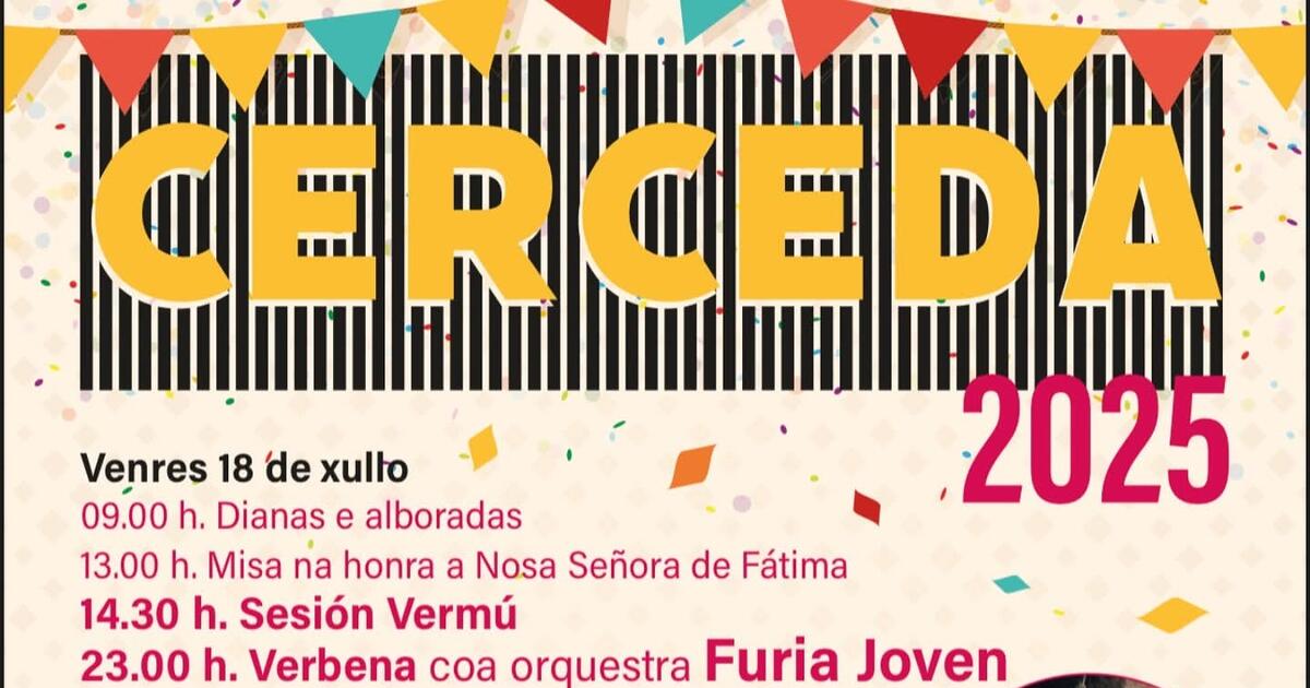 Fiestas de Cerceda 2025: Programa, cartel y agenda completa
