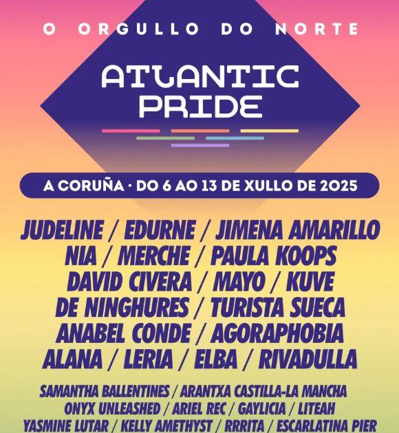 Festival Atlantic Pride 2025 en A Coruña: Horarios, cartel y agenda completa