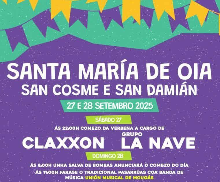 Fiestas de San Cosme y San Damián en Santa María de Oia 2025: Programa ...