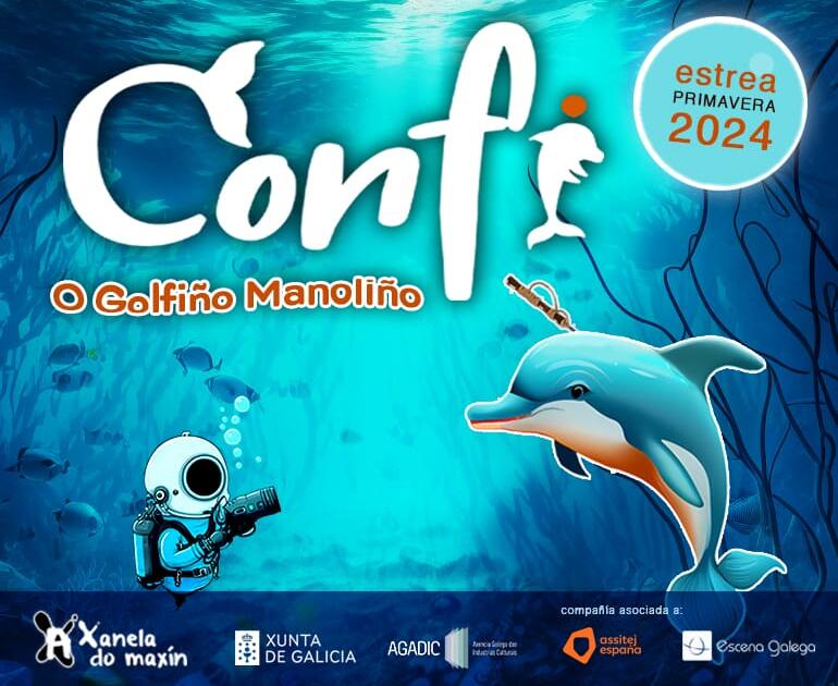 Confi, o golfiño Manoliño en Muros - 16/3/2024
